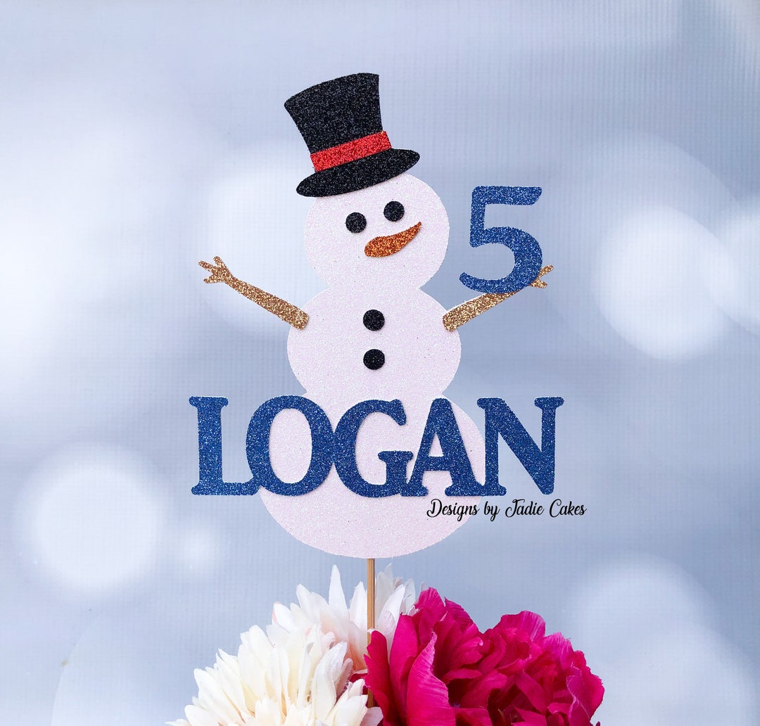 Snowman Cake Topper | Christmas Cake Topper | Holiday Cake Topper ...