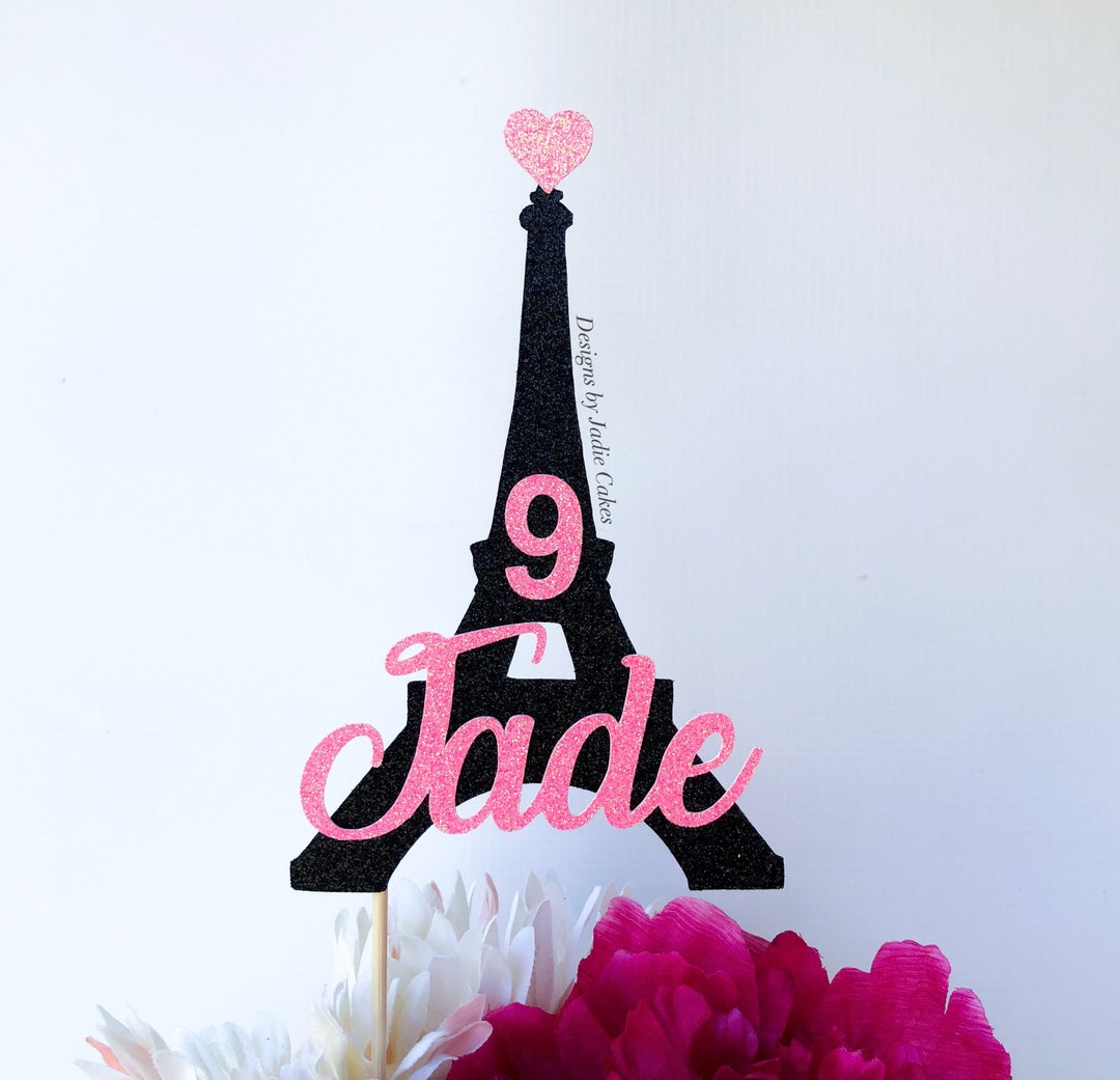 Paris Cake Topper | Paris Party | Eiffel Tower Cake Topper | French ...