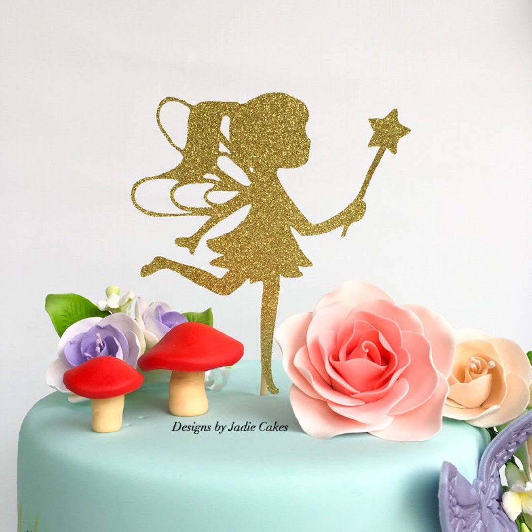 Fairy Cake Topper | Fairy Decor | Fairy | Girls Birthday | Glitter Cake ...