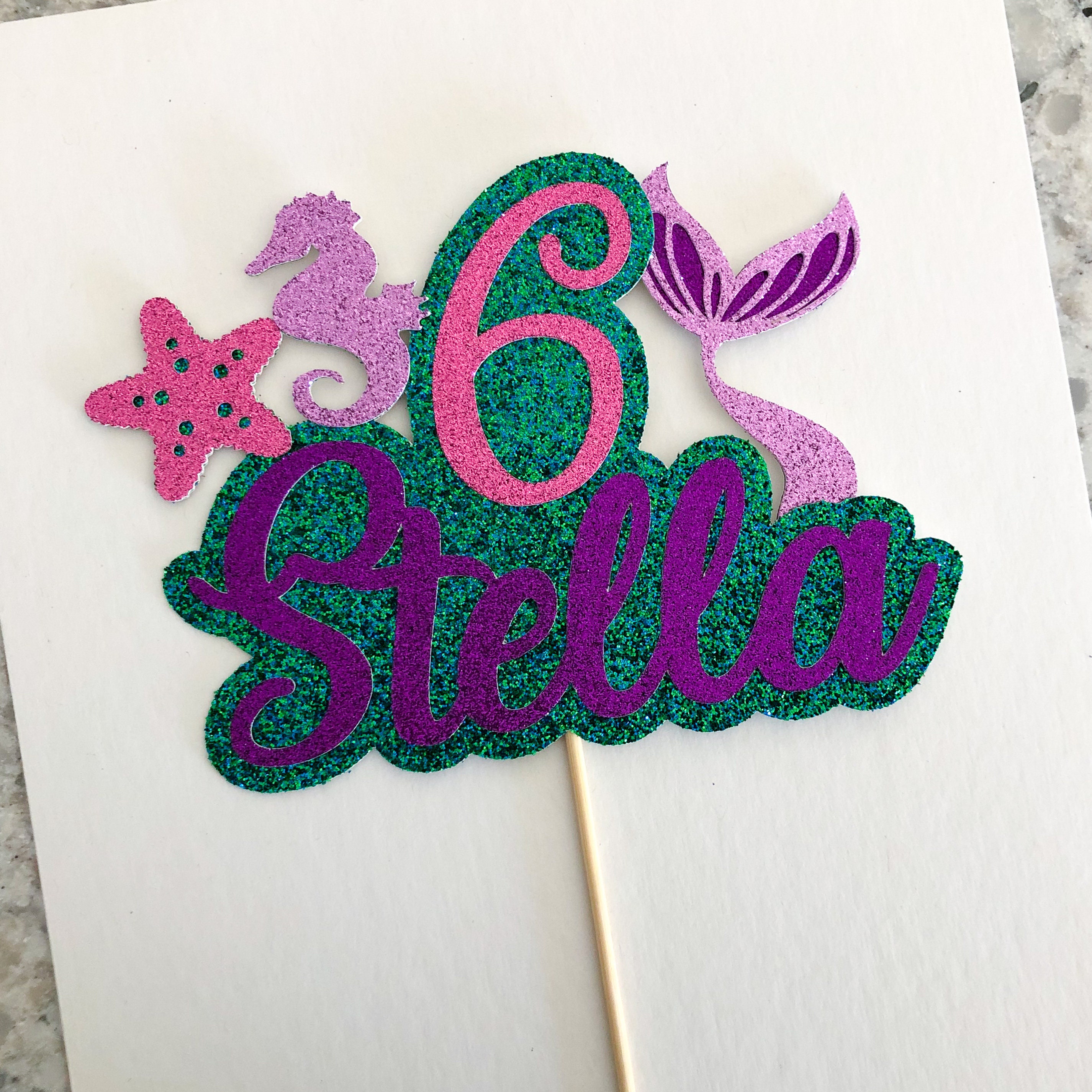 Mermaid Cake Topper Ariel Cake Topper Under the Sea Cake | Etsy