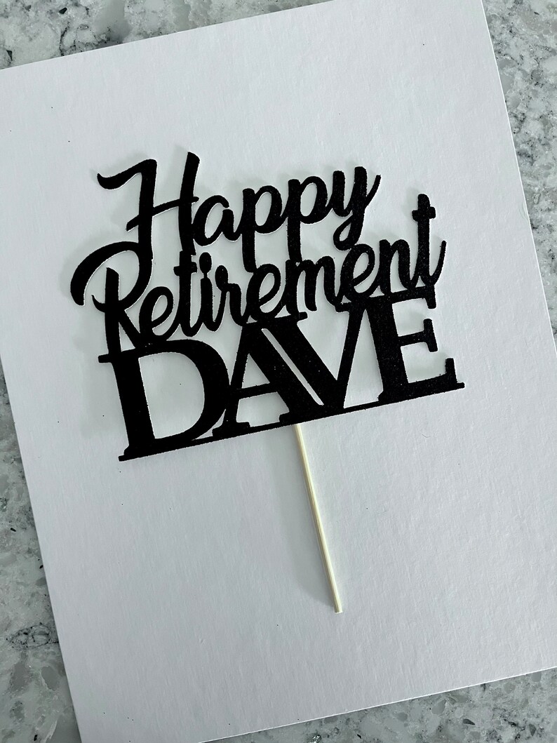 Retirement Cake Topper Retirement Party Retirement Happy - Etsy