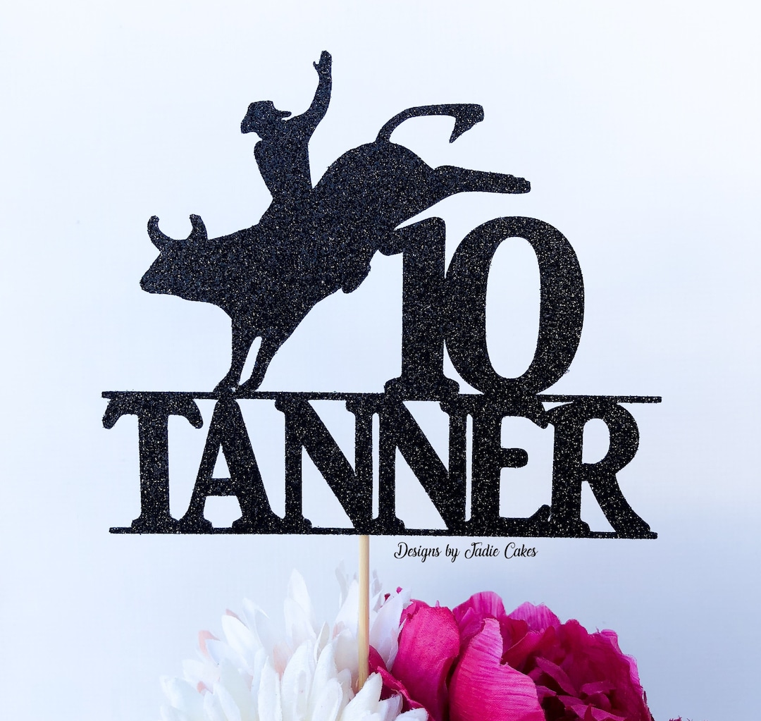 Cowboy Cake Topper | Bull Riding Cake Topper | Cowboy Birthday | Cowboy ...