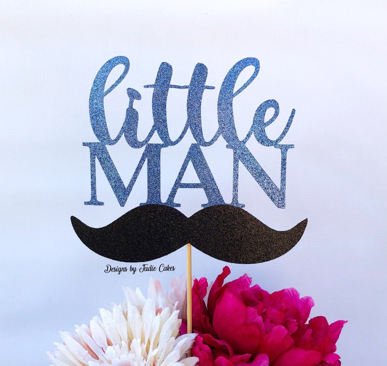 Little Man Cake Topper Mustache Cake Topper Little Man - Etsy