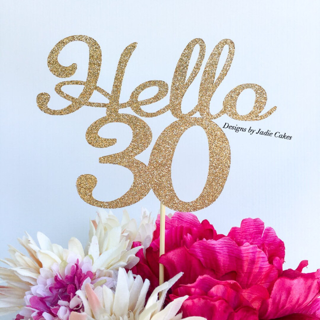 Any Number Topper | Thirty Cake Topper | Thirty | 30 Cake Topper ...