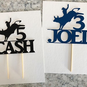 Cowboy Cake Topper | Bull Riding Cake Topper | Cowboy Birthday | Cowboy ...
