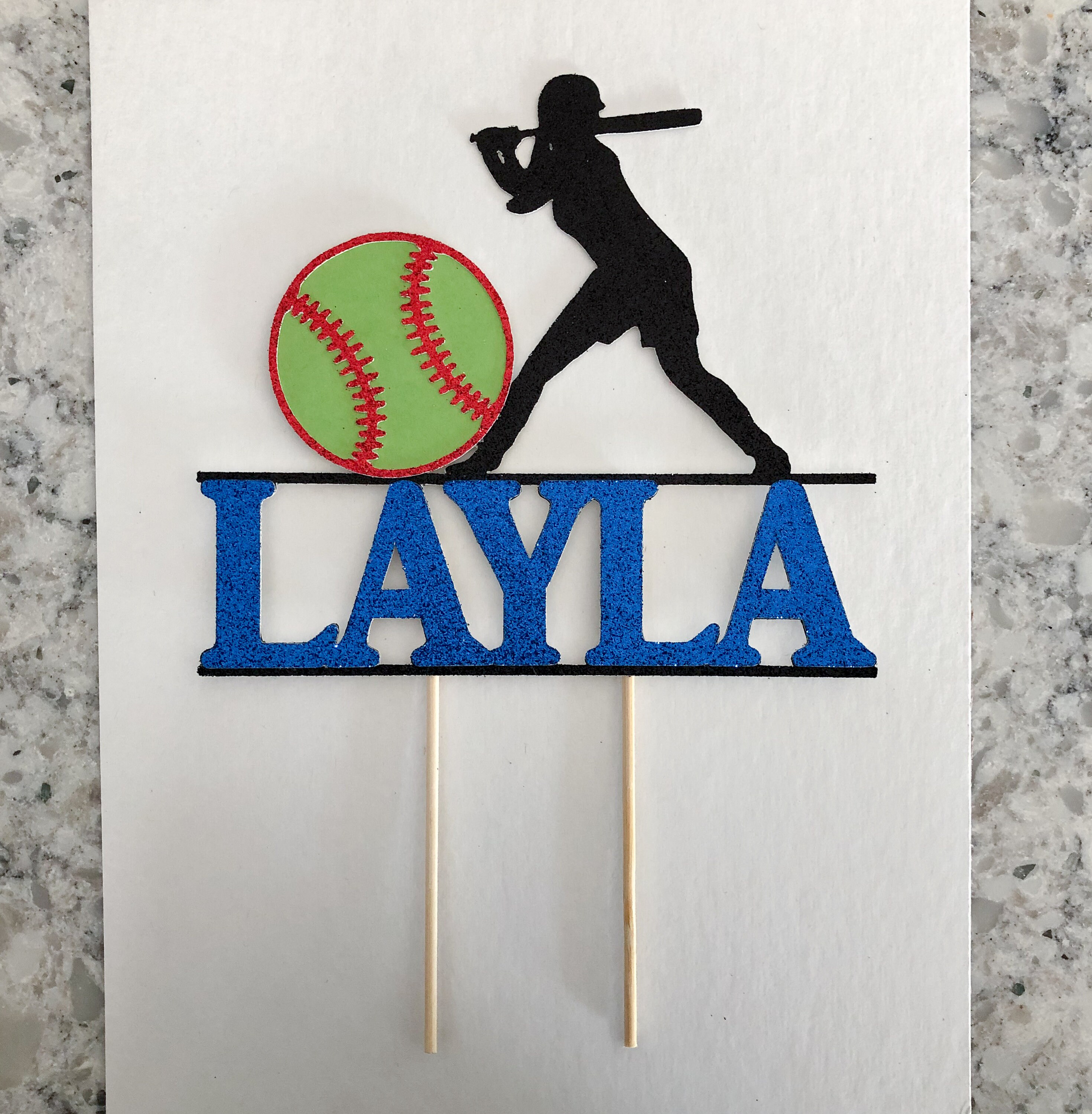 Softball Cake Topper | Softball Party | Sports Cake Topper | Sports ...