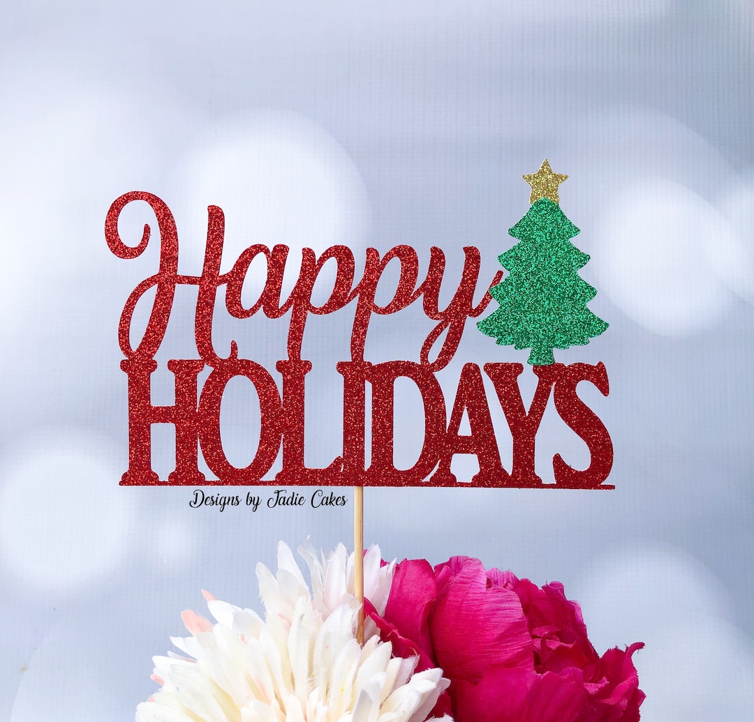 Merry Christmas Cake Topper Christmas Cake Topper Holiday Cake Topper ...