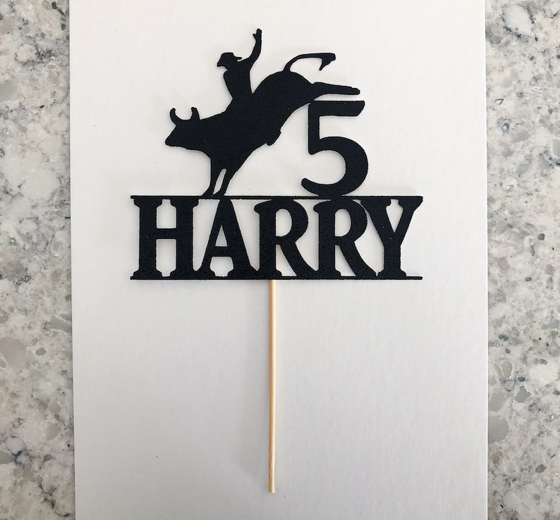 Cowboy Cake Topper Bull Riding Cake Topper Cowboy Birthday - Etsy