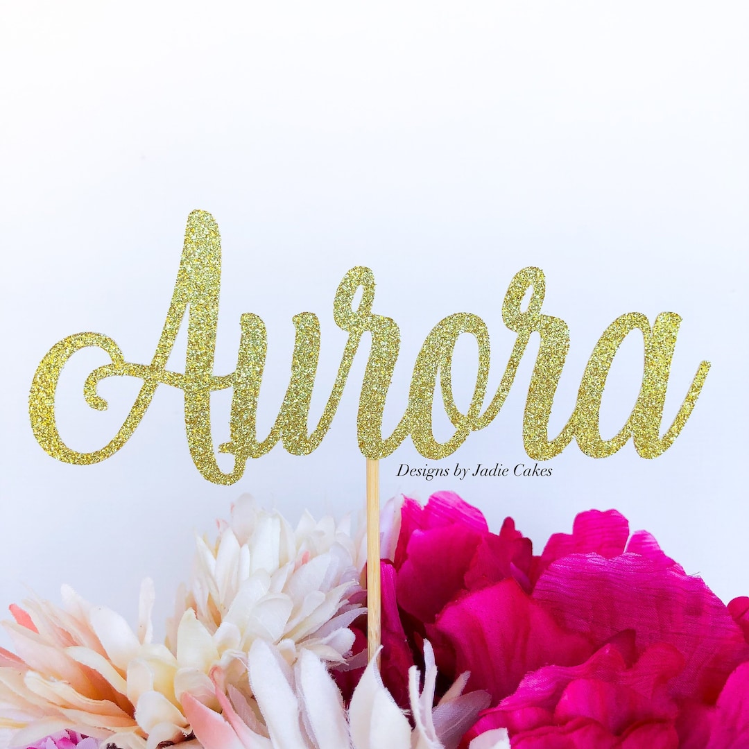 Name Cake Topper | Script Cake Topper | Glitter Cake Topper | Birthday ...