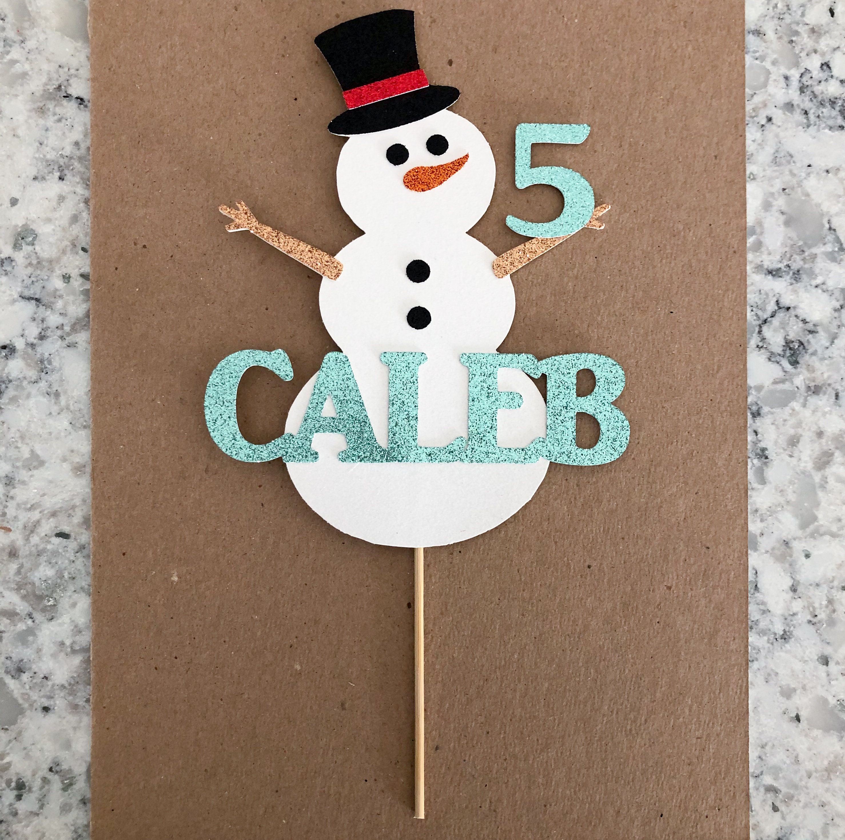Snowman Cake Topper Christmas Cake Topper Holiday Cake - Etsy