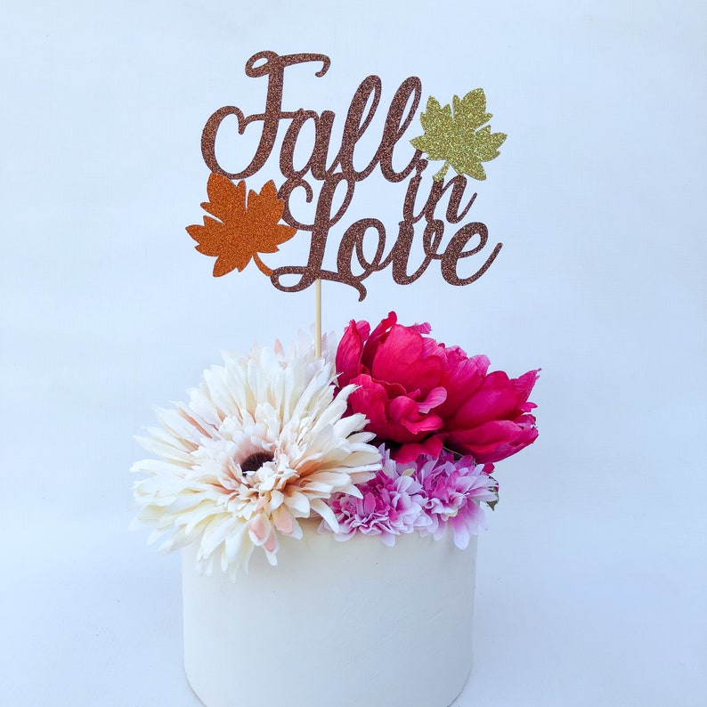 Fall in Love Cake Topper Fall in Love Fall Cake Topper - Etsy