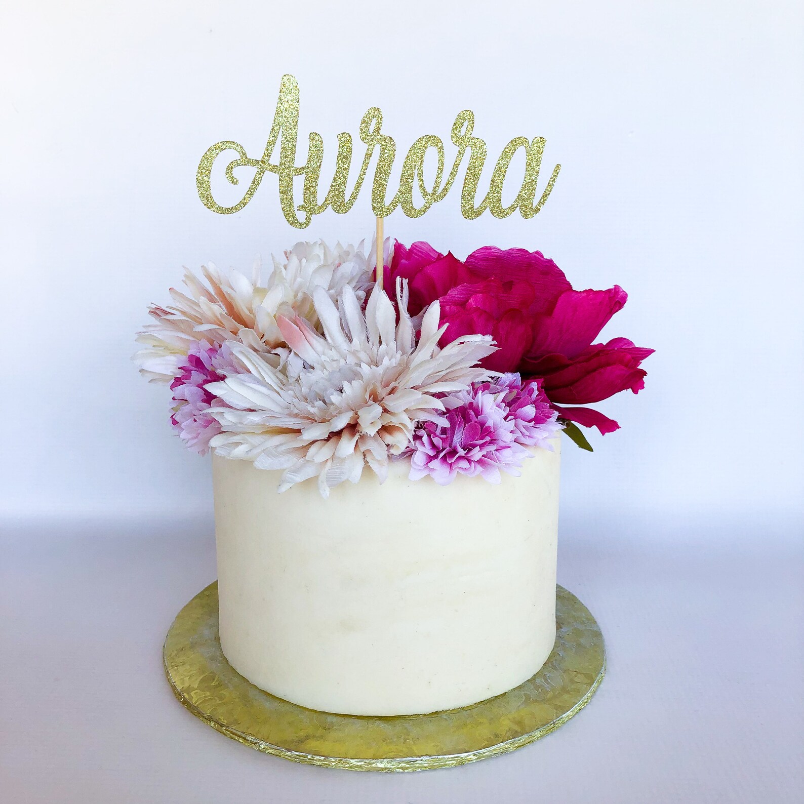 Name Cake Topper Script Cake Topper Glitter Cake Topper - Etsy