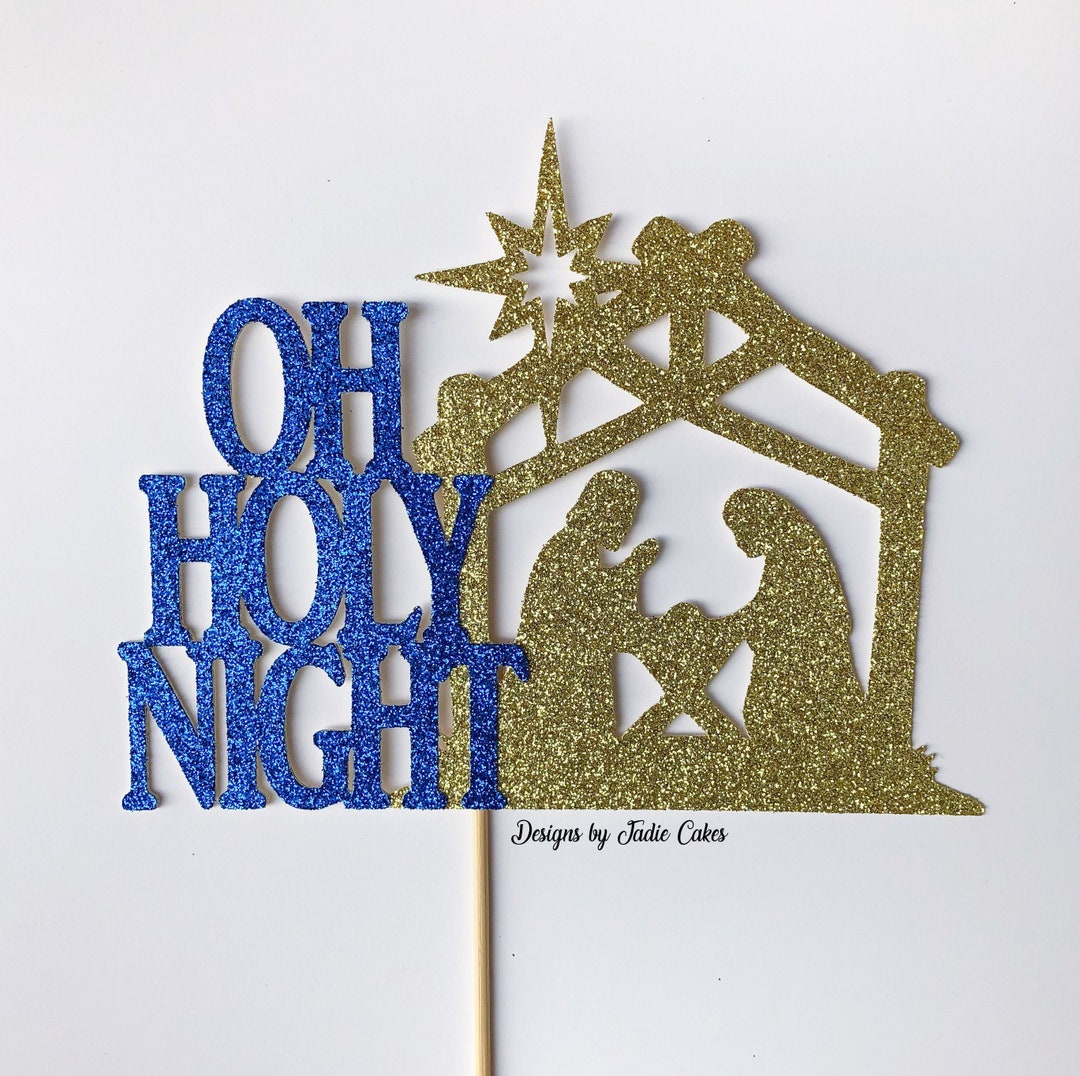 Christmas Cake Topper Jesus Cake Topper Merry Christmas Topper Holiday ...