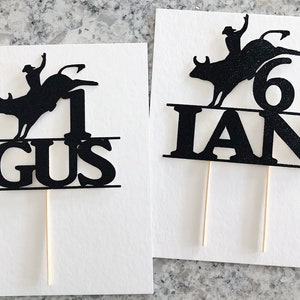 Cowboy Cake Topper | Bull Riding Cake Topper | Cowboy Birthday | Cowboy ...