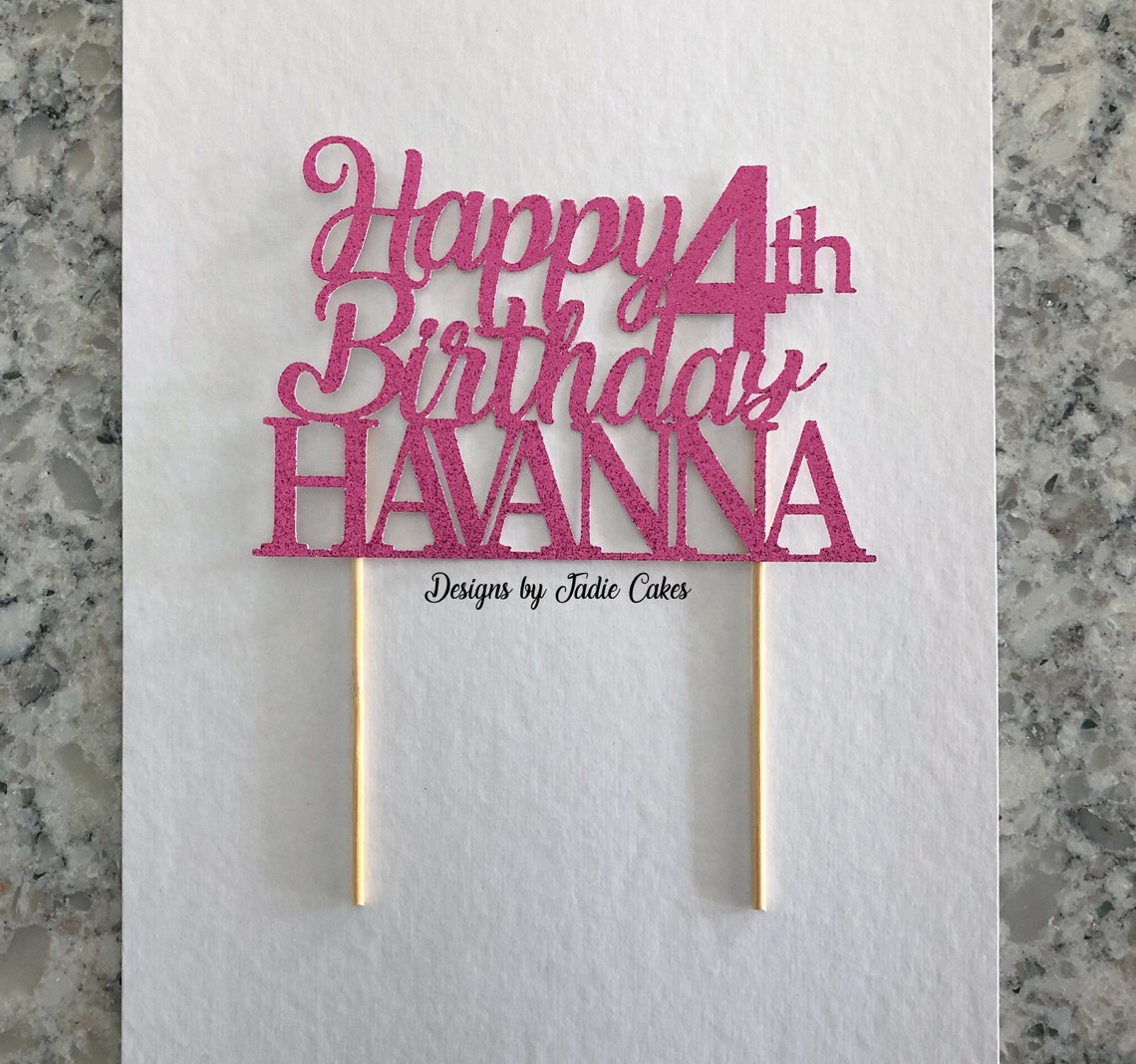 Happy birthday topper First birthday cake topper Happy | Etsy