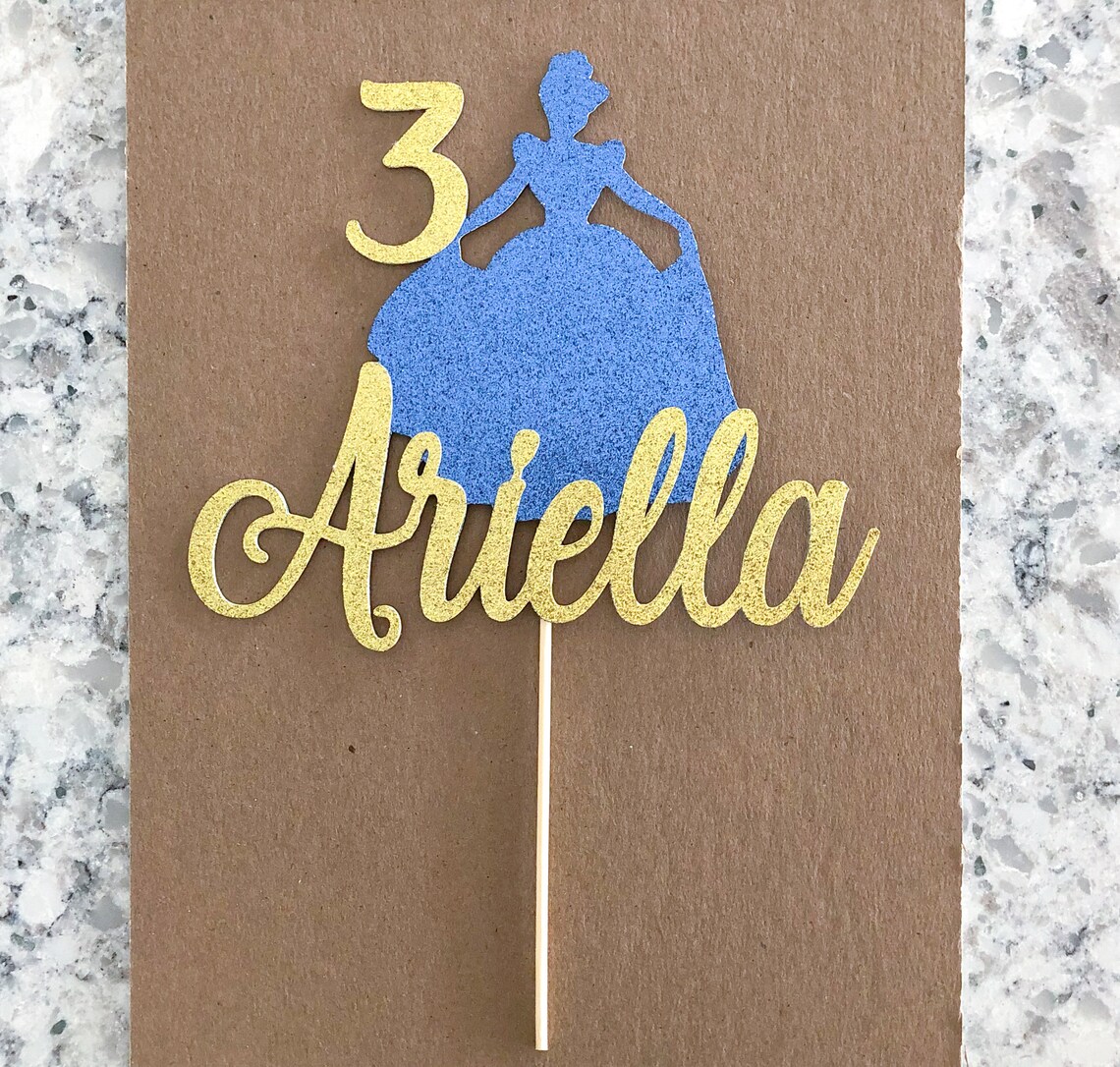 Cinderella Cake Topper Princess Cinderella Party - Etsy