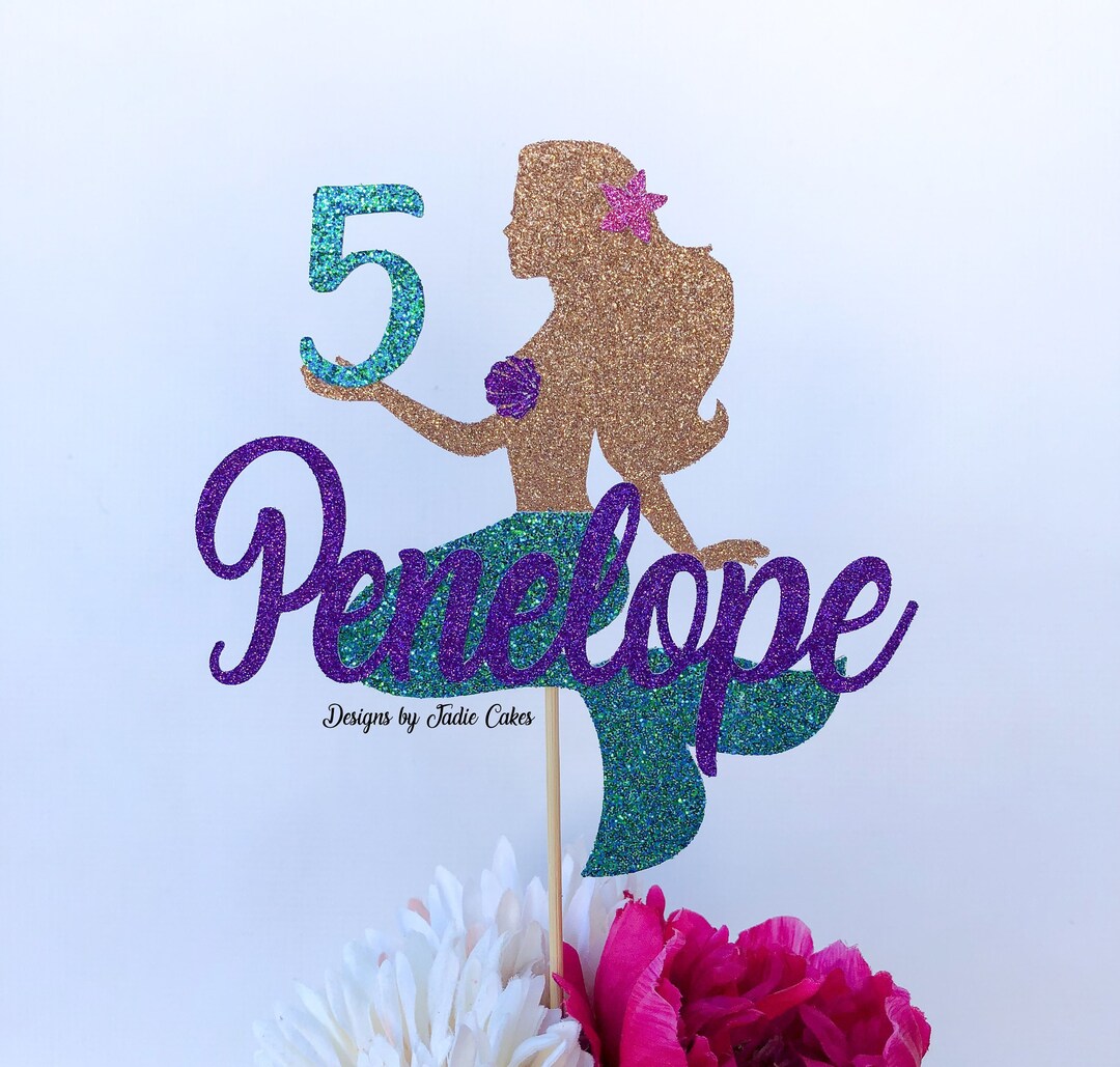 Mermaid Cake Topper | Mermaid Party | Mermaid Birthday | Ariel Cake ...