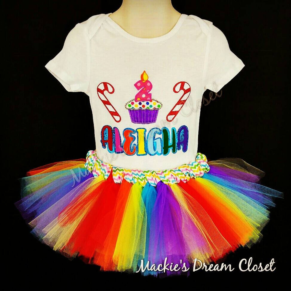 Candy Land Inspired Baby Girl Toddler Birthday Set Rainbow - Etsy
