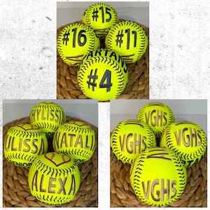 Custom Embroidered Softball: Personalized Graduation Gift, Senior Night ...
