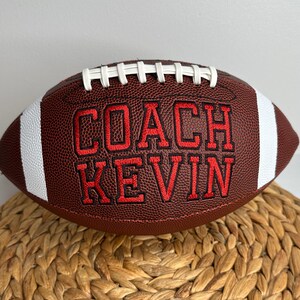 Personalized Coach Gift • Embroidered Football • Keepsake Ball ...