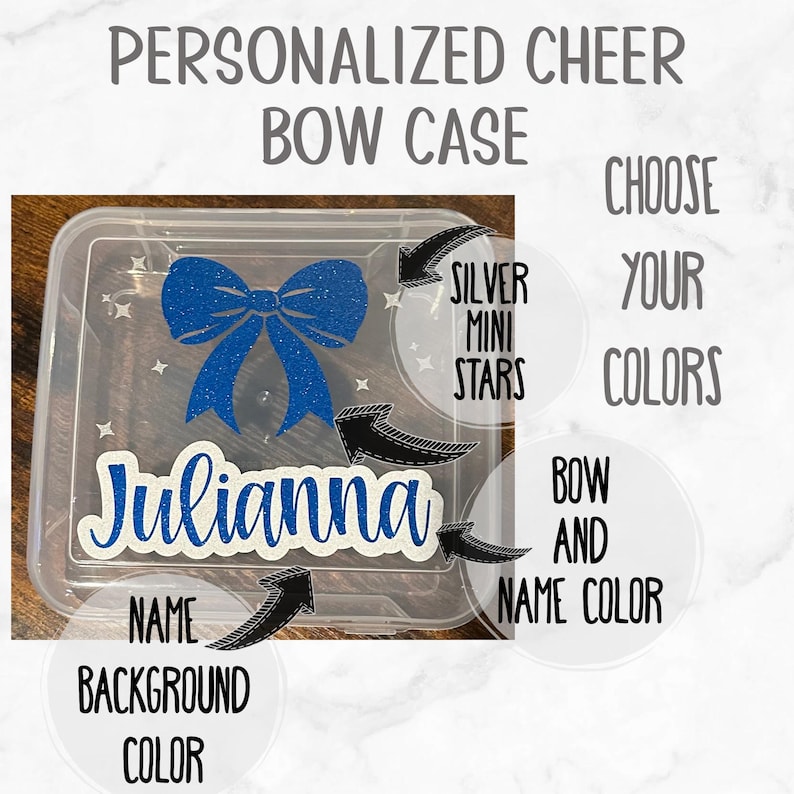 Personalized Cheer Bow Case • Cheerleader Bow Holder • Cheer Bow Case ...
