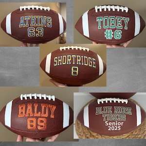 Personalized Embroidered Football • Keepsake Ball • Souvenir ...