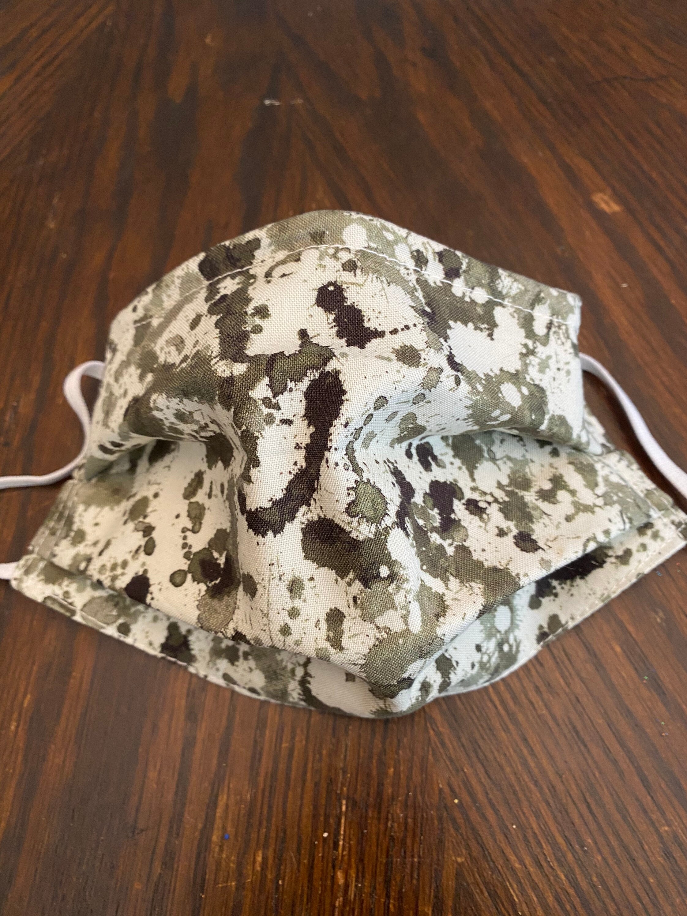100% Camo Paint Splatter Dots Cotton Face Masks Nose Wire | Etsy