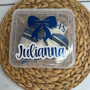 Personalized Cheer Bow Case • Cheerleader Bow Holder • Cheer Bow Case ...