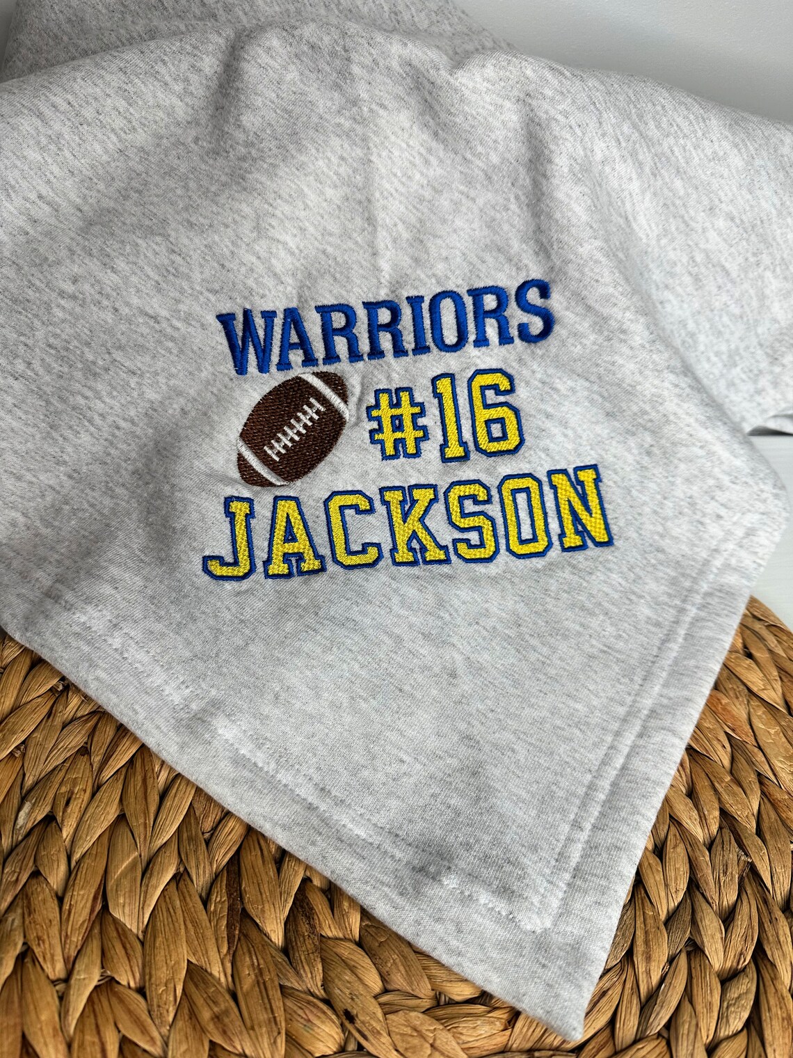 Personalized Stadium Blanket • Embroidered Football Blanket ...