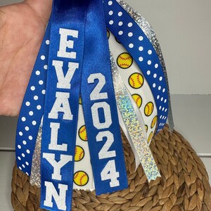 Personalized Sport Ribbon Keychain • Cheerleader Key Fob • Senior 2025 ...