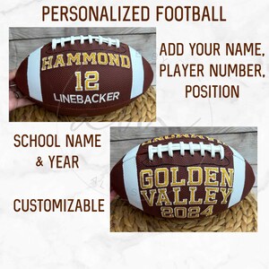 Personalized Embroidered Football • Keepsake Ball • Souvenir ...