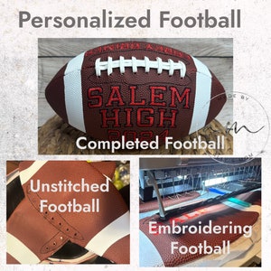 Personalized Embroidered Football Keepsake Ball Souvenir Graduation ...