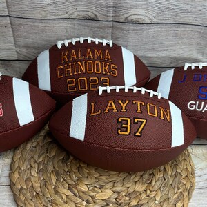 Personalized Embroidered Football Keepsake Ball Souvenir Graduation ...