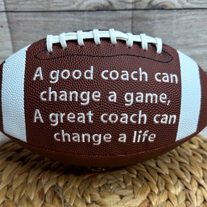 Personalized Coach Gift • Embroidered Football • Keepsake Ball ...