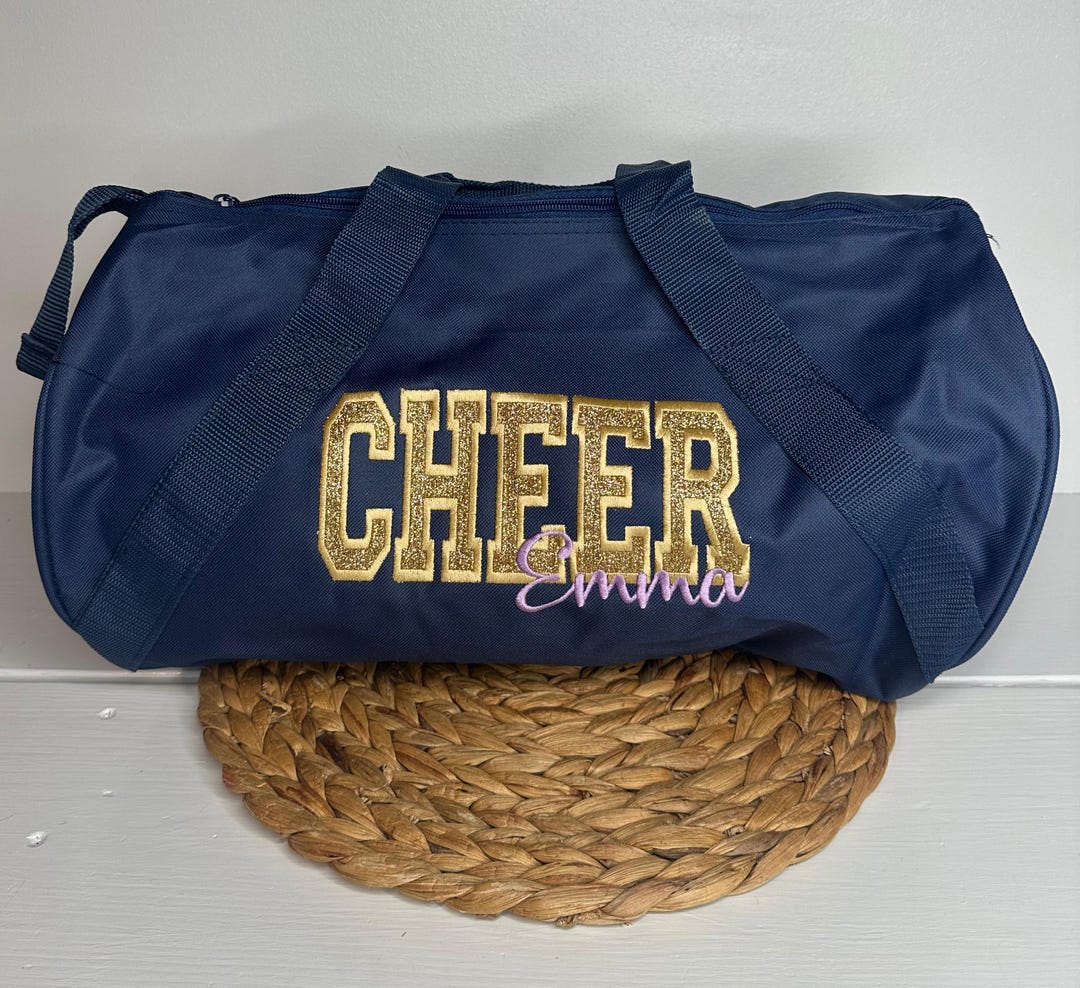Personalized Cheer Duffel Bag • Embroidered With Name in Glitter ...