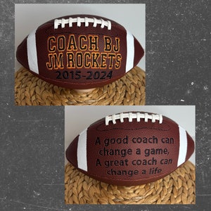 Personalized Coach Gift • Embroidered Football • Keepsake Ball ...