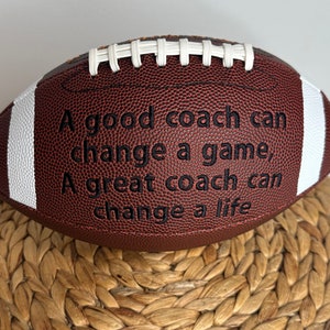 Personalized Coach Gift • Embroidered Football • Keepsake Ball ...