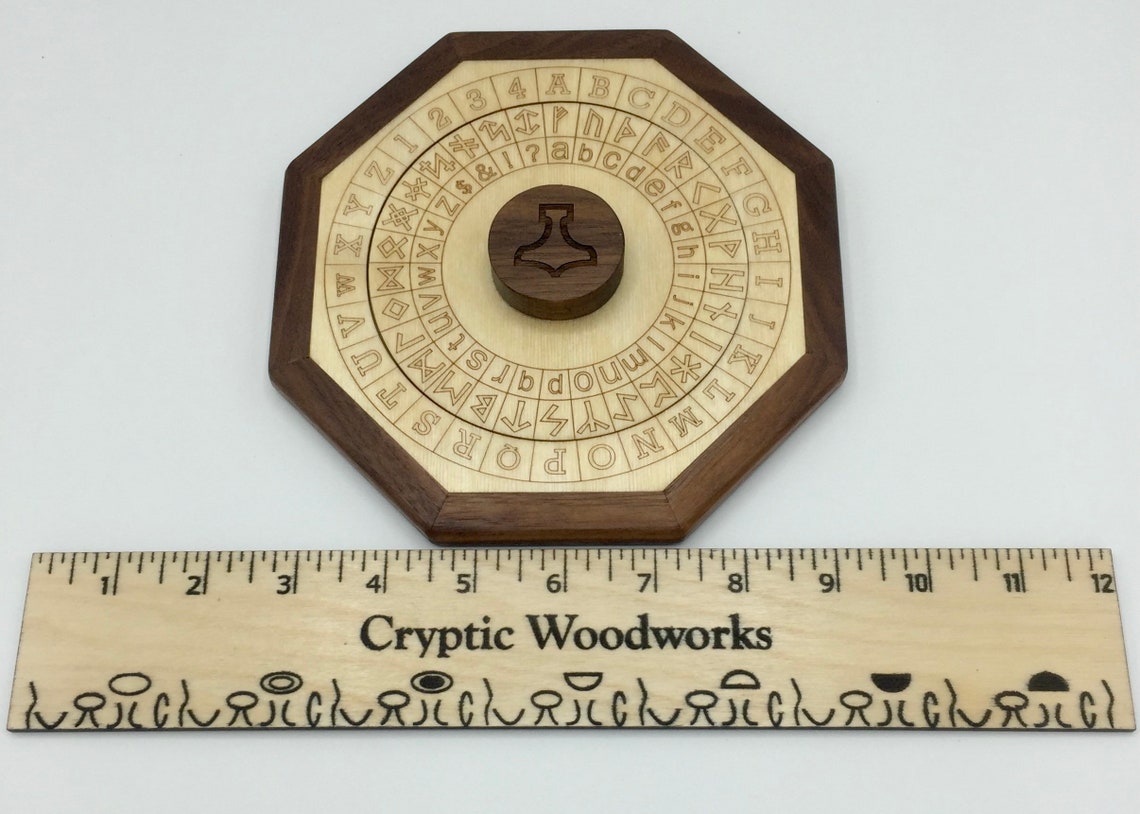 Cipher Wheel Small Runes and English - Etsy