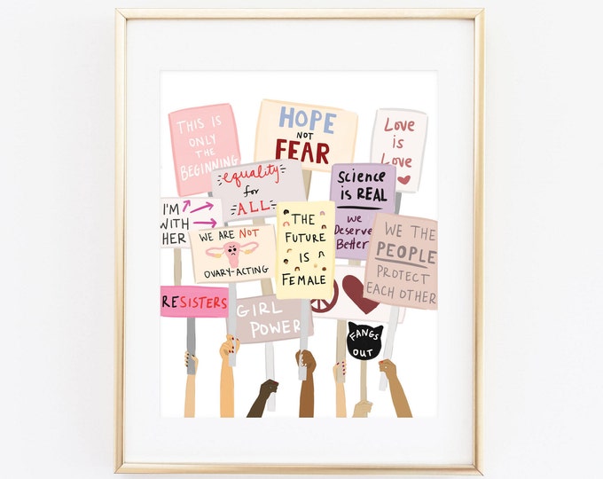 Women's March Art Print | Etsy