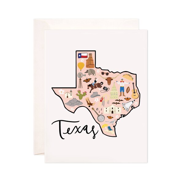 Texas Greeting Card - Etsy