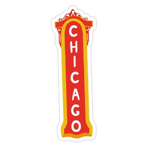 Chicago Vinyl Sticker, Modern Laptop Sticker, Cute Water Bottle Sticker ...
