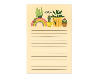 Cute Illustrated Notepad Leaves Notes, Modern Gift, to Do List ...