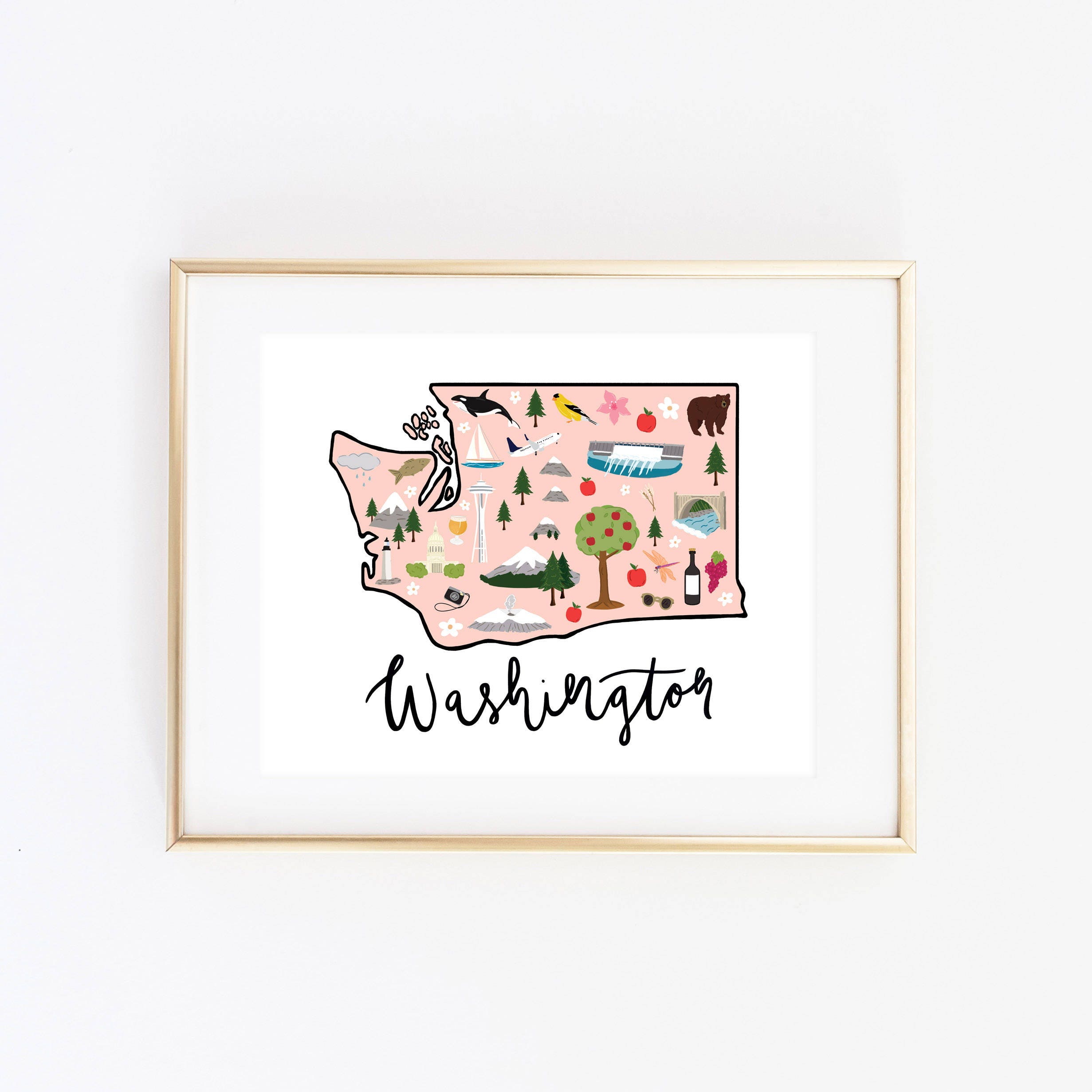 Washington Illustrated Map