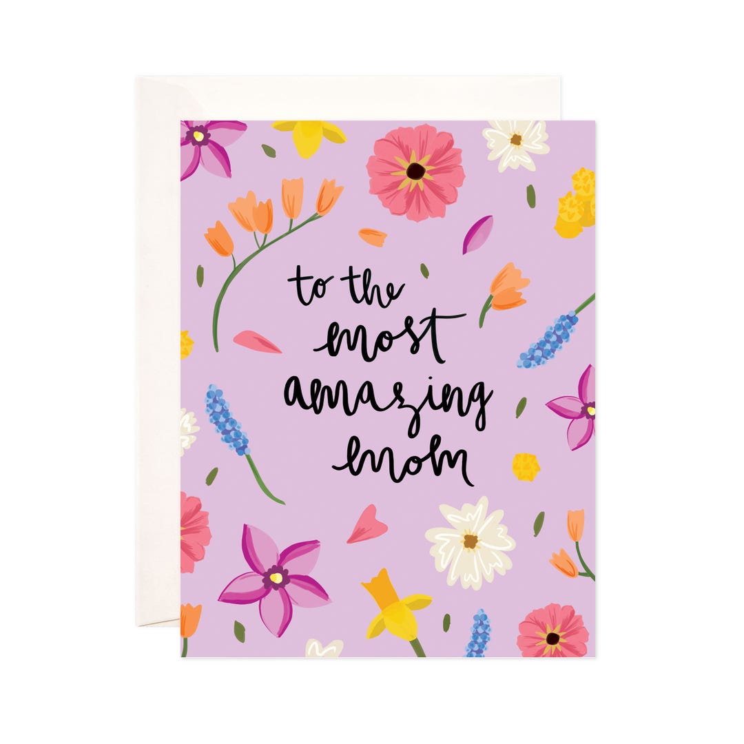 To the Most Amazing Mom Greeting Card, Handmade Mother's Day Card, Cute ...