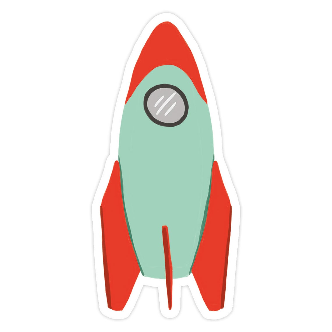 Rocket Vinyl Sticker, Modern Laptop Sticker, Cute Water Bottle Sticker ...