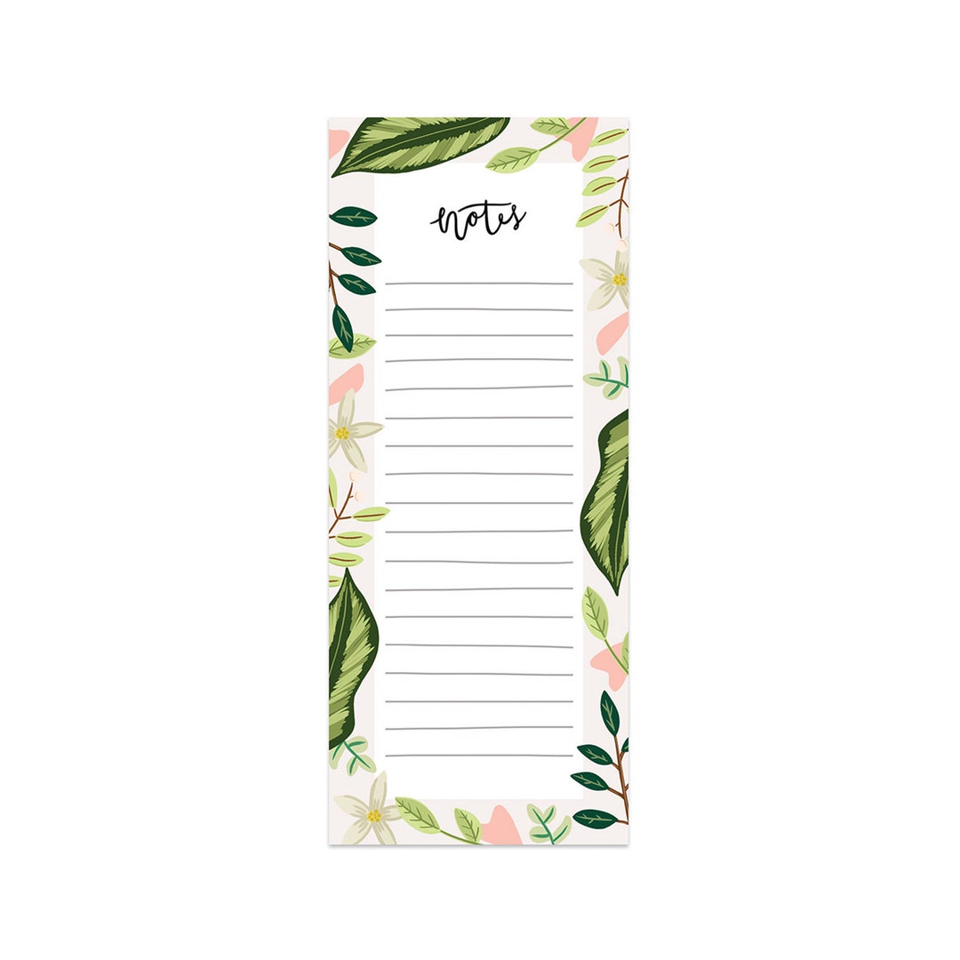 Cute Illustrated Notepad - Leaves Notes, Modern Gift, to Do List ...