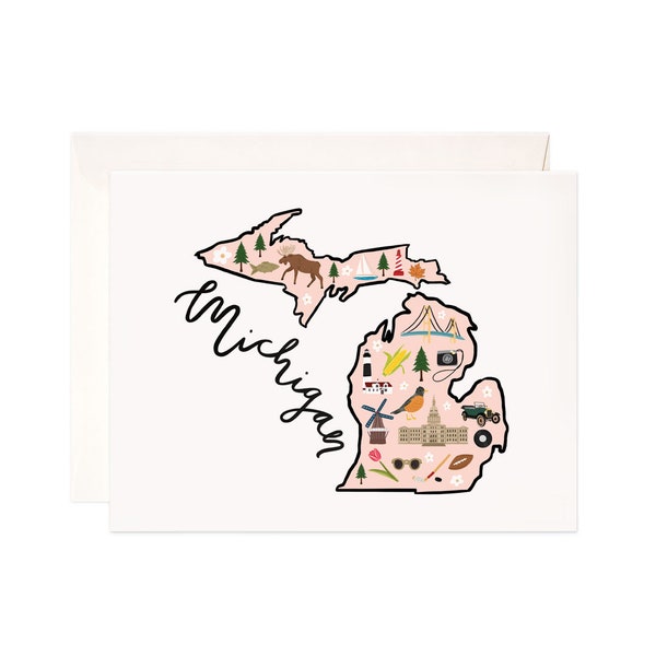University of Michigan Greeting Card - Etsy
