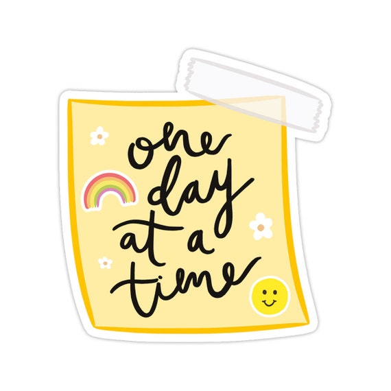 One Day Note Vinyl Sticker Modern Laptop Sticker Cute Water - Etsy