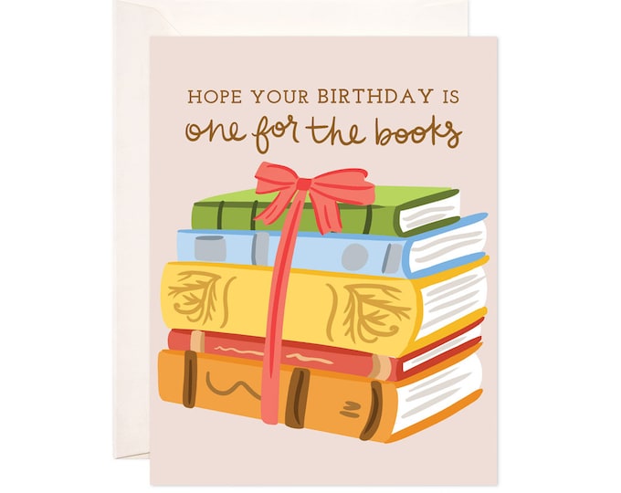 Birthday Books Card: I Hope Your Birthday is One for the Books Greeting ...