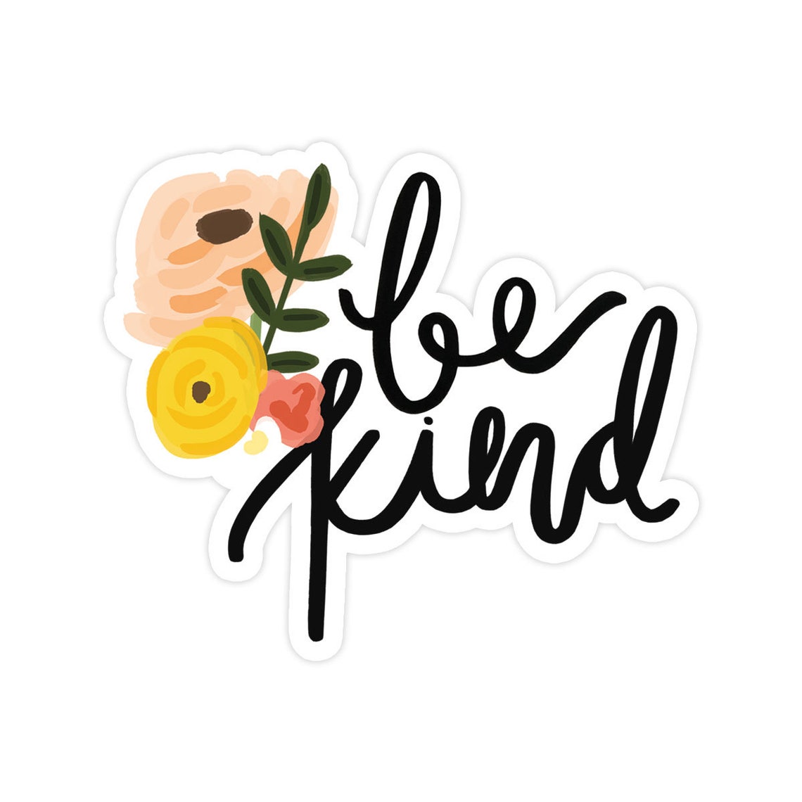 Be Kind Vinyl Sticker Modern Laptop Sticker Cute Water - Etsy